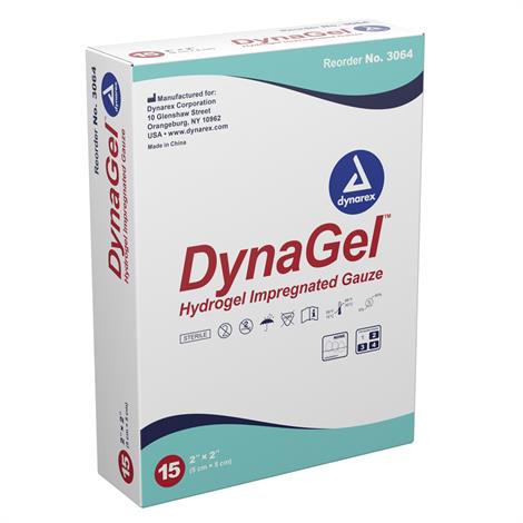 Dynarex DynaGel Hydrogel Impregnated Gauze | Hydrogel Dressings
