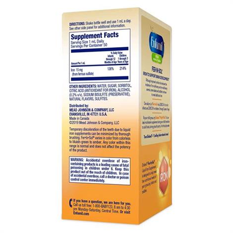 Enfamil Fer-In-Sol Iron Supplement Drops | Specialized Pediatric Nutrition