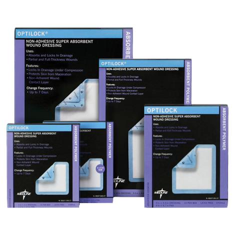 Medline Optilock Non-Adhesive Dressing w/ super absorbent polymer core