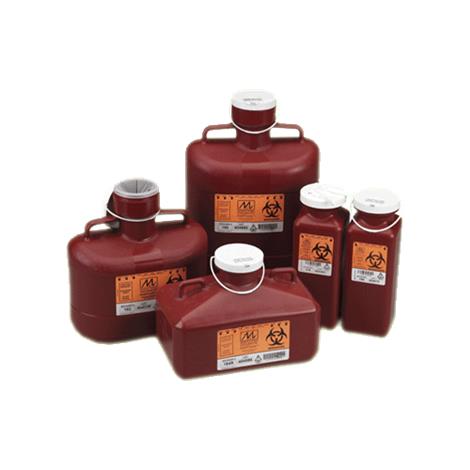 Medical Action Biohazard Non Stackable Sharps Container with Locking Cap