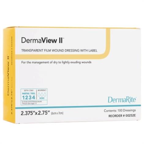 DermaRite DermaView II Transparent Semipermeable Adhesive Film Wound ...