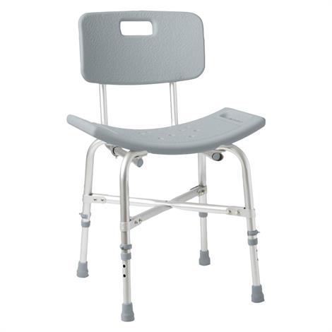 Medline Knockdown Aluminum Bath Bench With Back | Shower Chairs/Benches