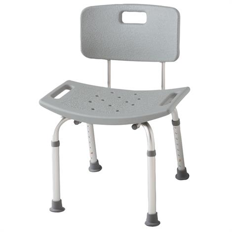 Medline Knockdown Aluminum Bath Bench With Back | Shower Chairs/Benches