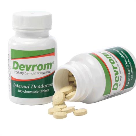 Parthenon Devrom Chewable Internal Deodorant Tablets | Ostomy Odor ...