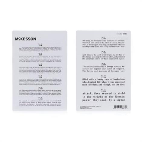McKesson Jaeger 12 Inch Measurement Eye Chart | Low Vision Aids