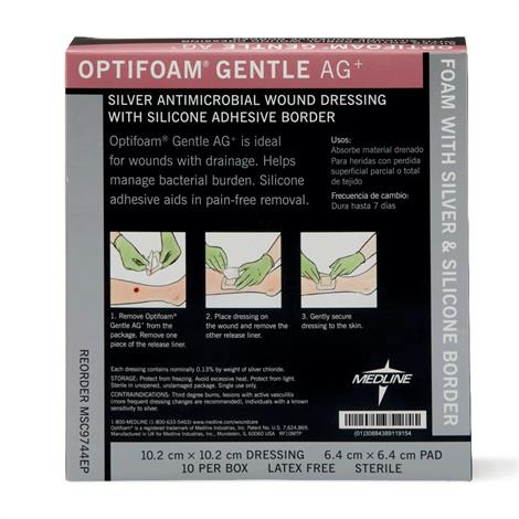 Buy Medline Optifoam Ag Antimicrobial Adhesive Dressing