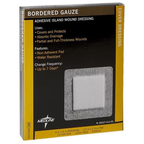 Buy Medline Bordered Gauze [Adhesive Island Dressing] | HPFY