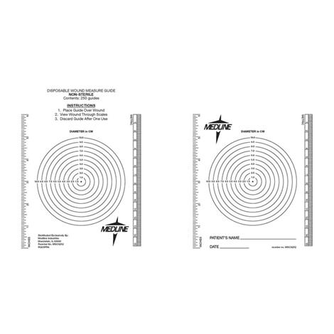 Medline Wound Measuring Guide with Bullseye Ruler | Wound Preps