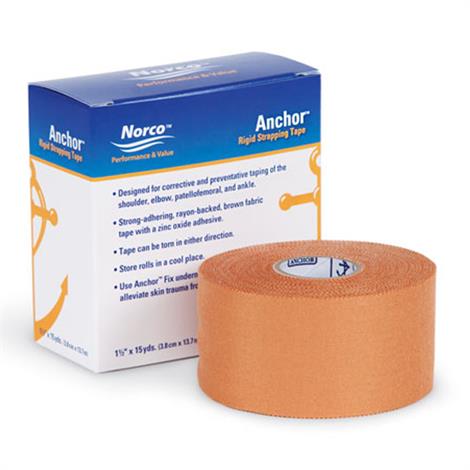 Norco Anchor Rayon-Backed Brown Fabric Rigid Strapping Tape | Medical Tapes