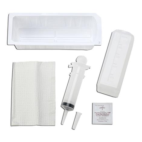 Medline Piston Irrigation Syringe Tray With PVP Pad | Irrigation Products