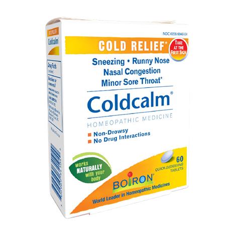 Boiron Coldcalm Cold Relief Quick Dissolving Tablets | OTC Decongestant
