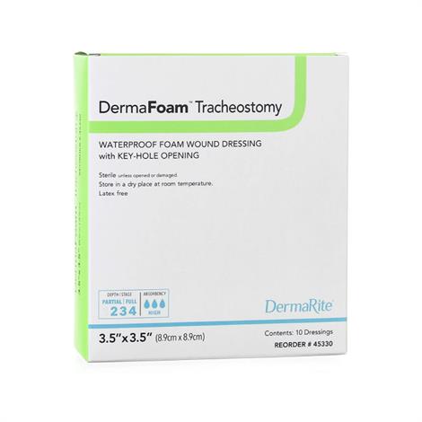 DermaRite DermaFoam Tracheostomy Foam Dressing | Foam Dressings
