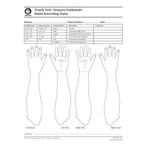 Touch-Test Hand Screening Forms