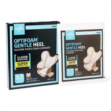 Medline Optifoam Gentle Heel Silicone-Faced Foam Dressings | Foam Dressings
