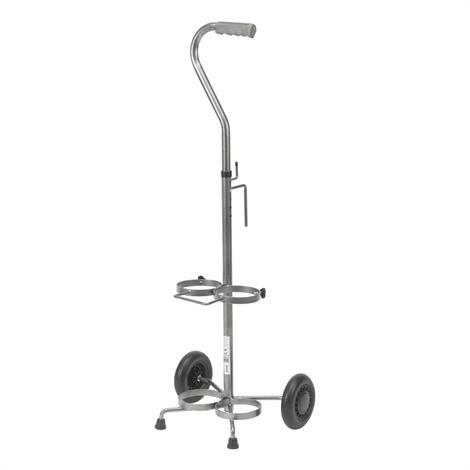 Drive Adjustable Handle Height Dual Oxygen Cart | Oxygen Cylinder Carts