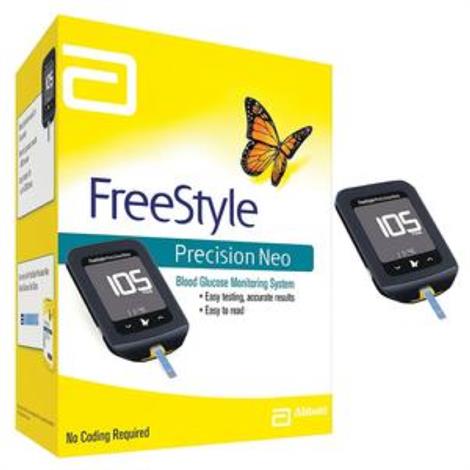Abbott FreeStyle Precision Neo Blood Glucose Monitoring Meter Kit ...