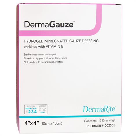 DermaRite DermaGauze Hydrogel Impregnated Gauze Dressing | Hydrogel ...