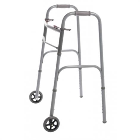 Graham Field Lumex Two-Button Adult Folding Steel Walker | Standard Walkers