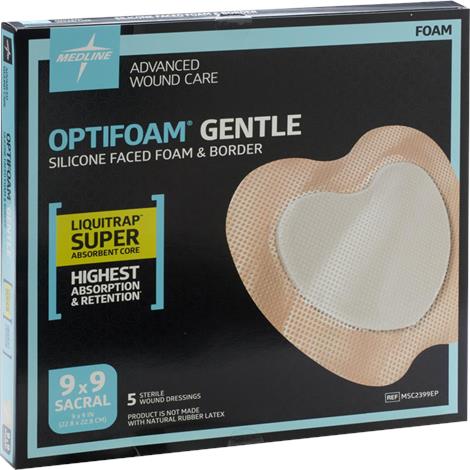 Buy Medline Optifoam Gentle Sacrum Silicone Foam Dressings