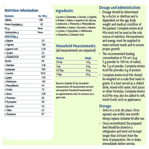 Nutricia Complete Amino Acid Mix |Nutricia Complete | Complete Amino ...